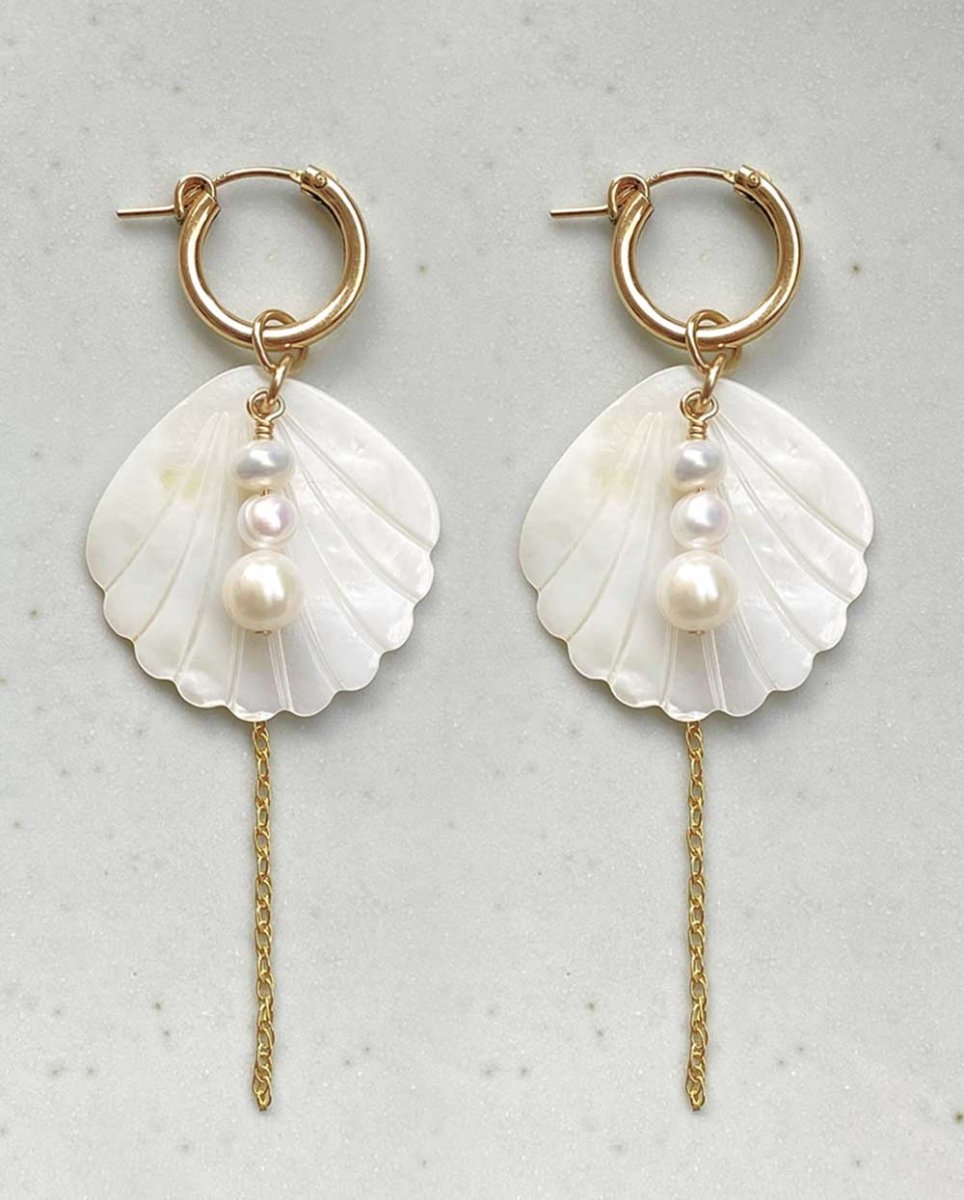 Oasis Mother of Pearl Earrings | Angela Wozniak Jewellery