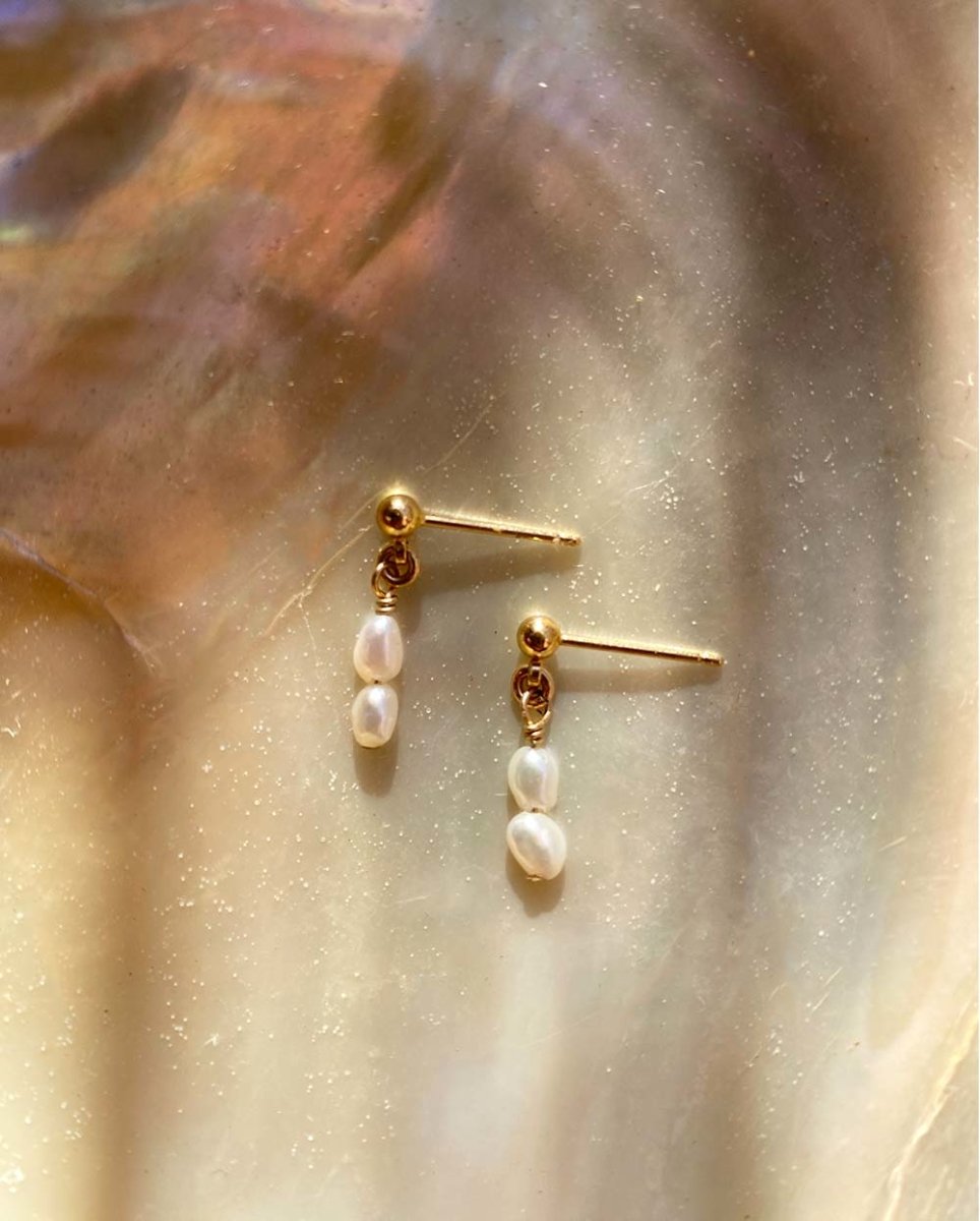 Fiji Pearl Drop Earrings | Angela Wozniak Jewellery Australia